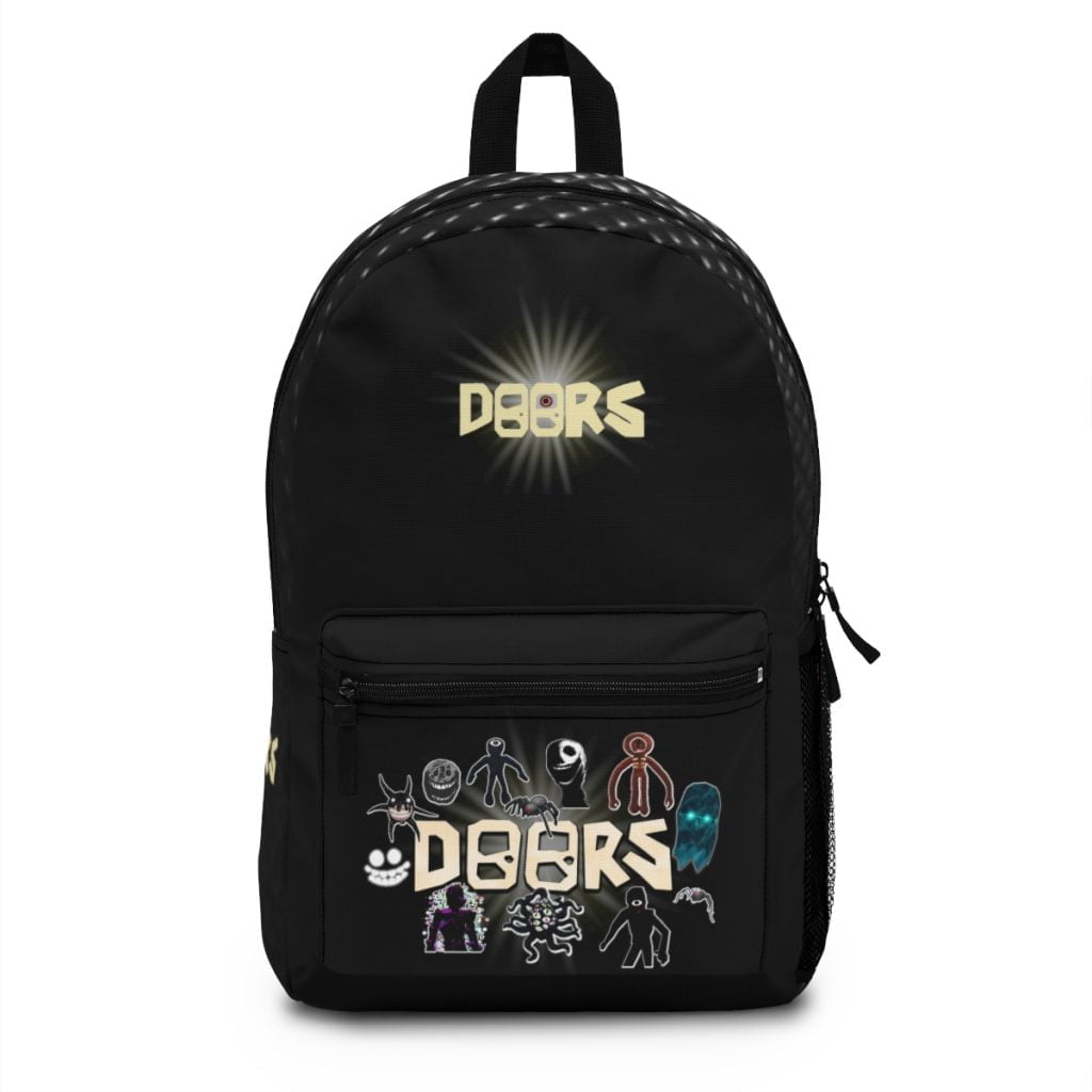 Roblox DOORS Black Backpack With Horror Characters - Cool Kiddo