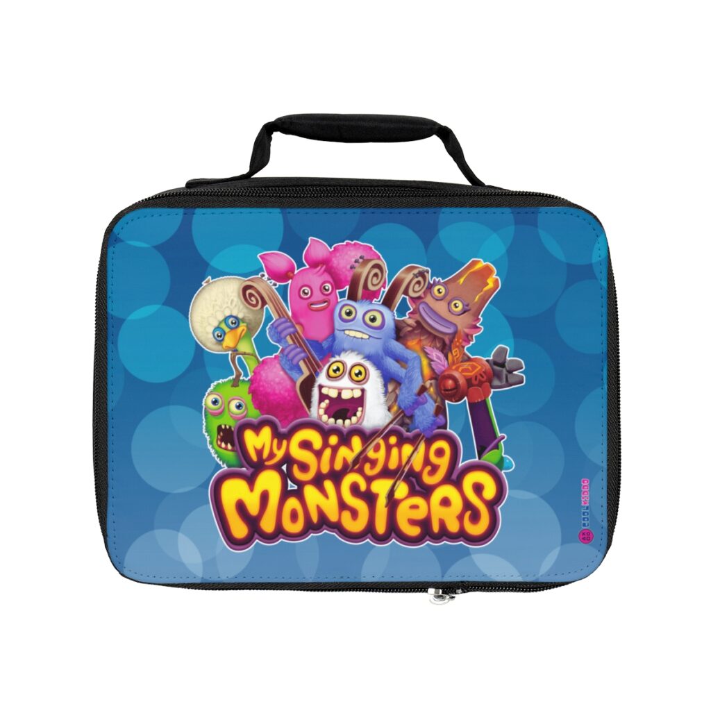 Funny My Singing Monsters Lunch Bag Characters and Logo Blue Lunchbox ...