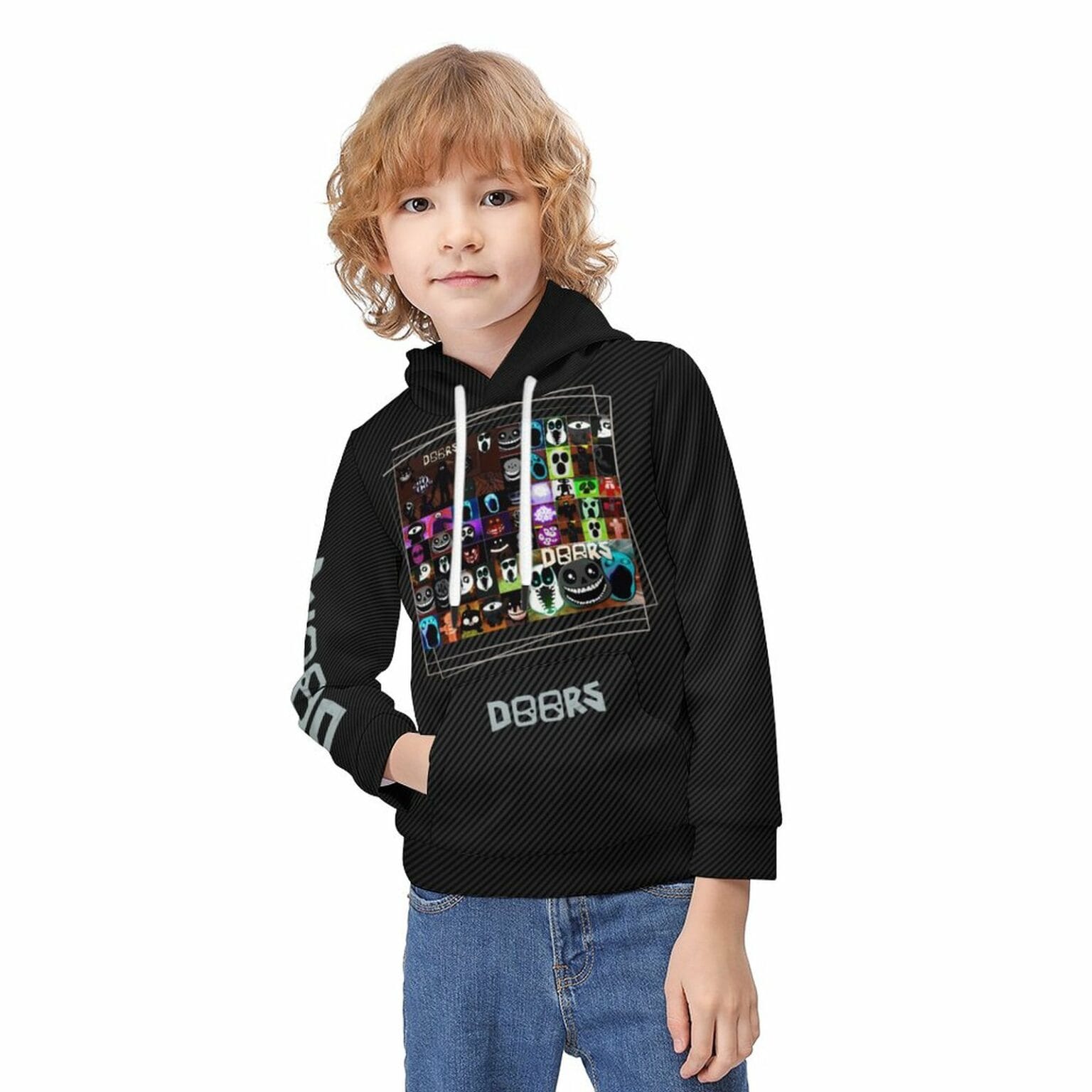 Roblox Doors All Entities Hoodie for Kids, Two colors (Black or Brown ...