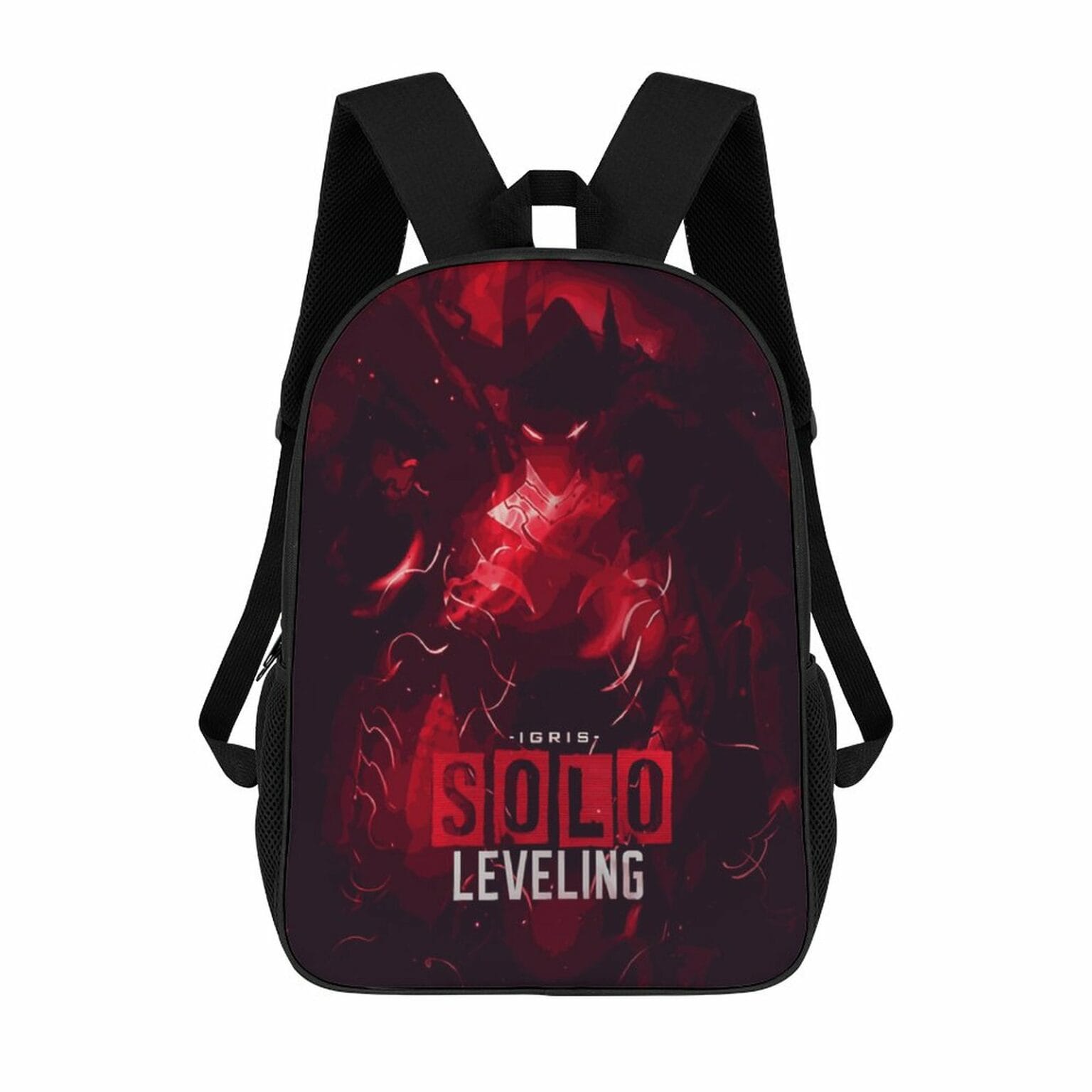Igris Solo Leveling 17-inch Black Schoolbag & Shoulder Backpack - Cool ...