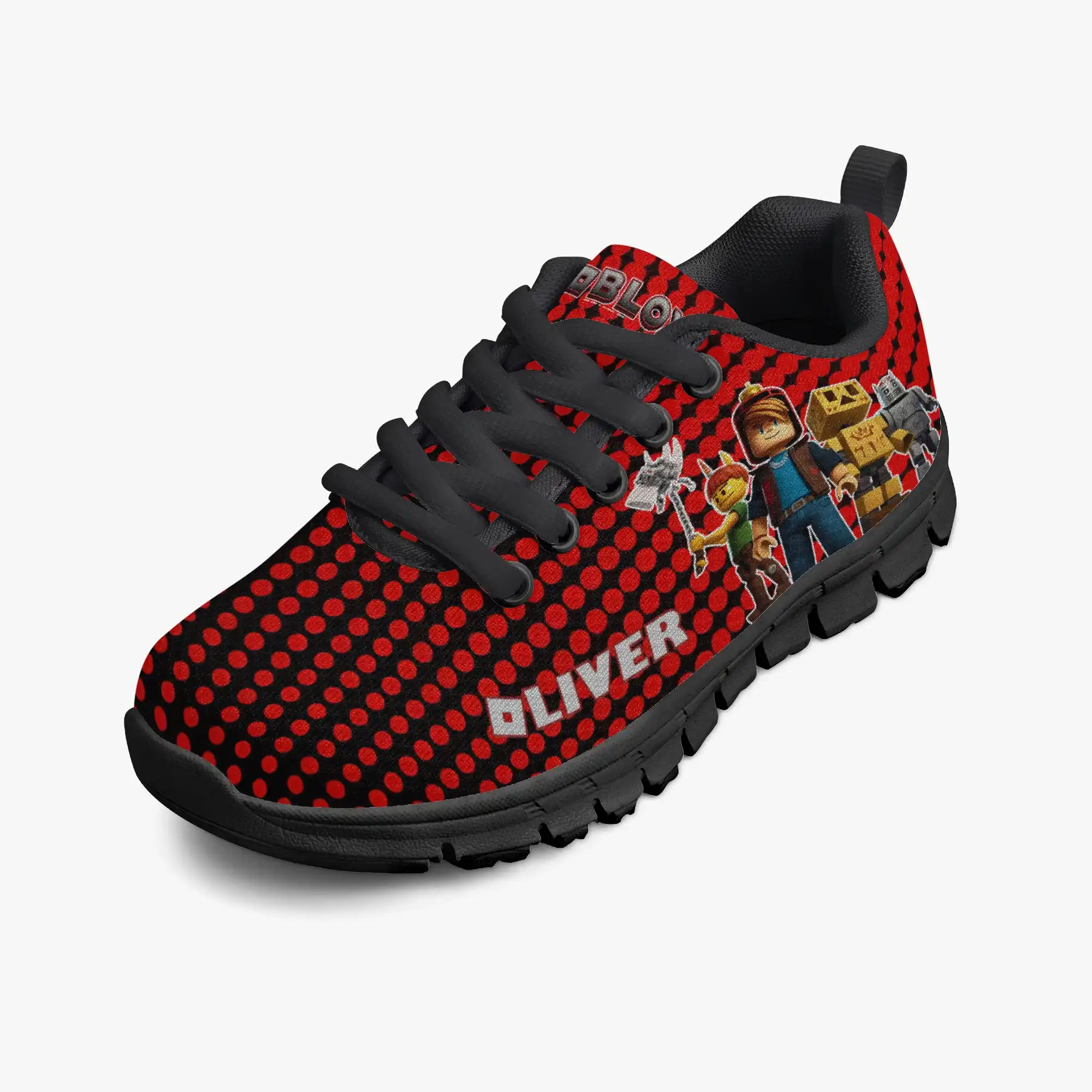 Personalized Roblox Video Game Red Shoes for Boys Lightweight Mesh Blue ...