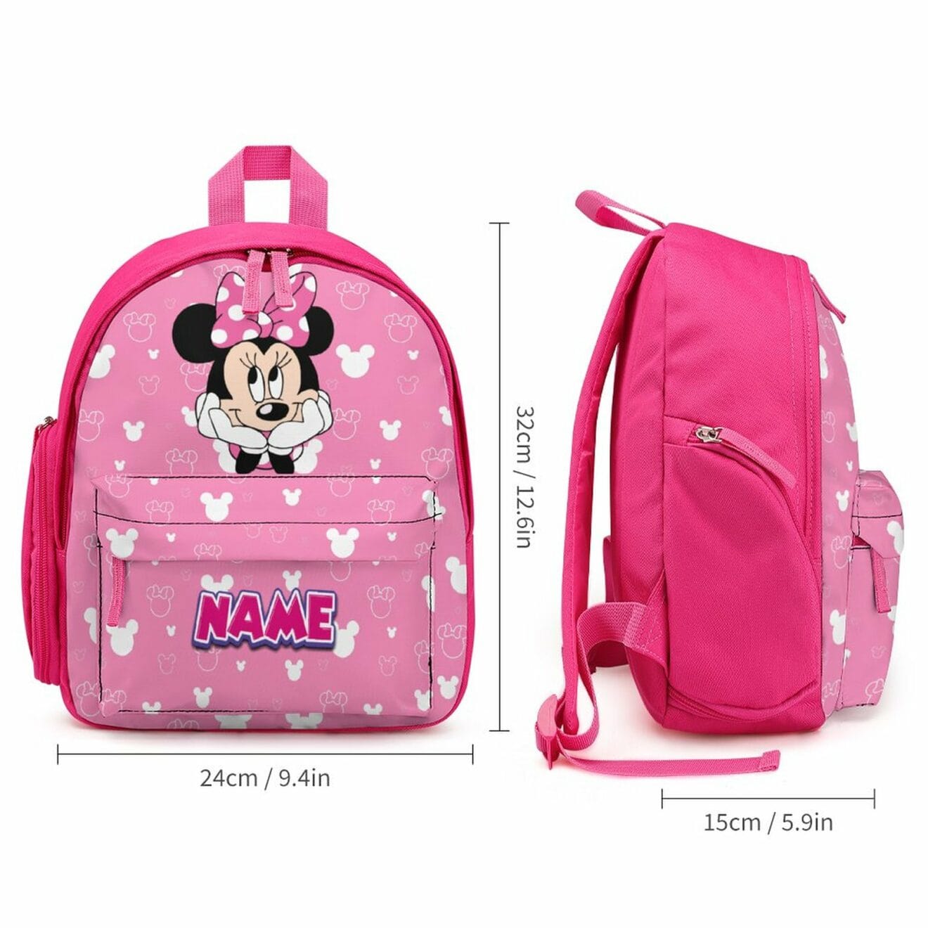 Personalized Minnie Mouse Children's School Bag - Toddler's Backpack ...